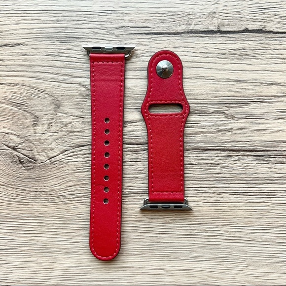 Apple Accessories Newband Red Genuine Leather For Apple Watch Apple Accessories Newband Red Genuine Leather For Apple Watch